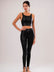 Black Luxury Sport Top | High-Performance Technical Crop Top | Caramì ...